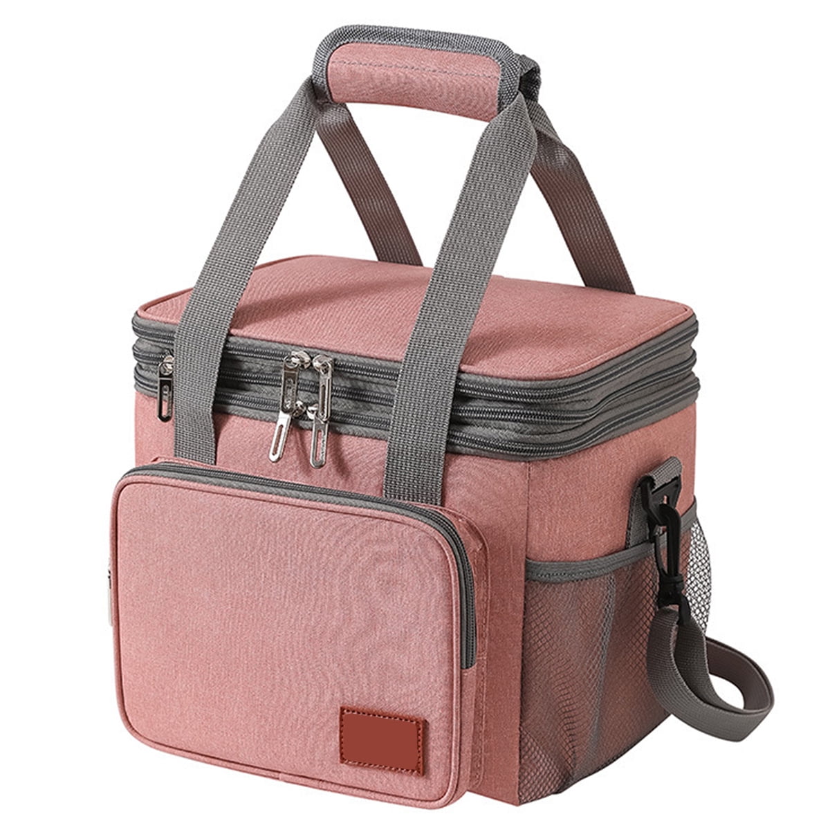 Double layer insulation pack Lunch bag Bento insulation bag Outdoor ...