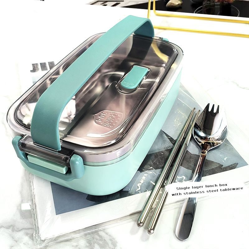 Double-layer lunch box stainless steel insulated lunch box for students and office workers ...