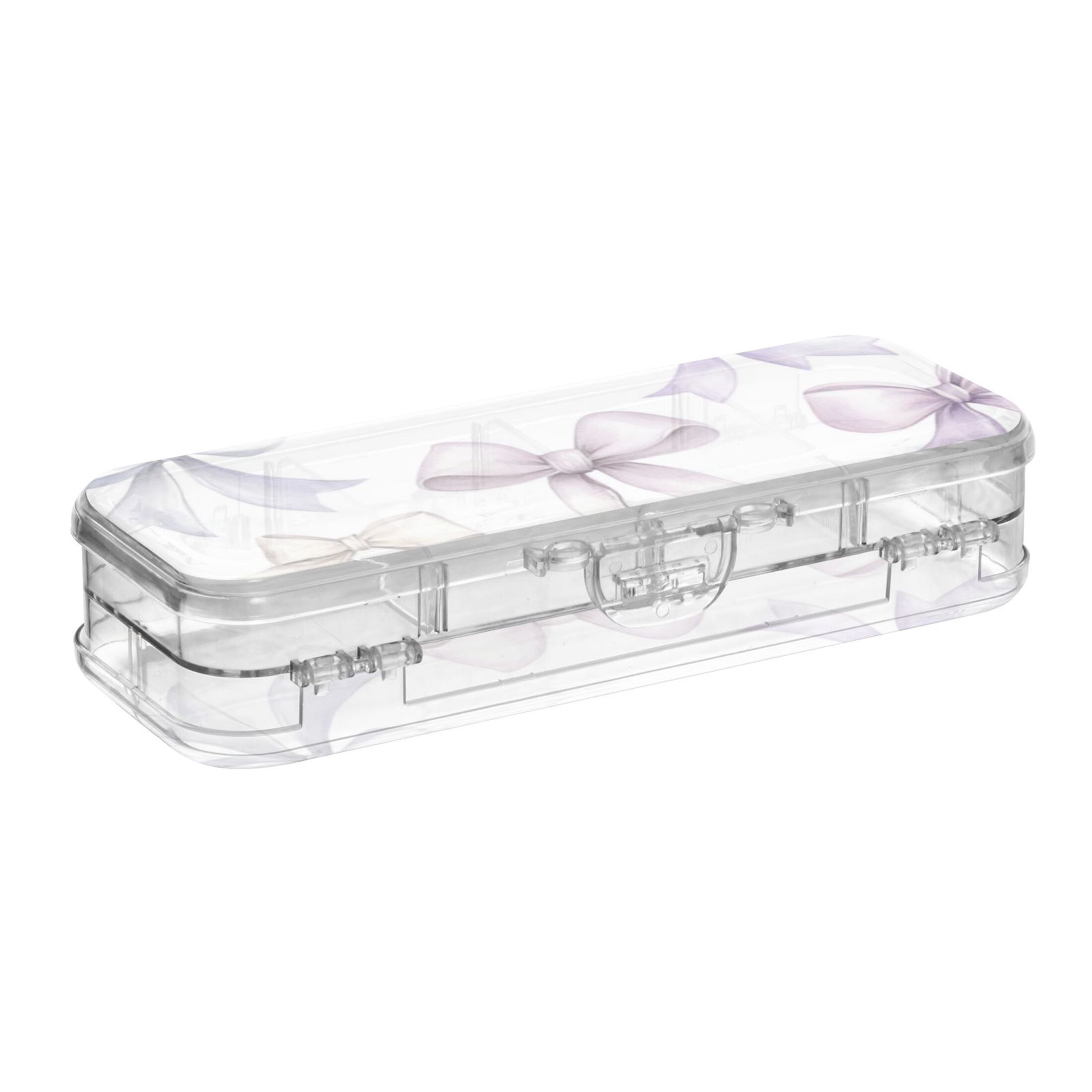 Double-layer transparent PET plastic printed pen case, with freely ...