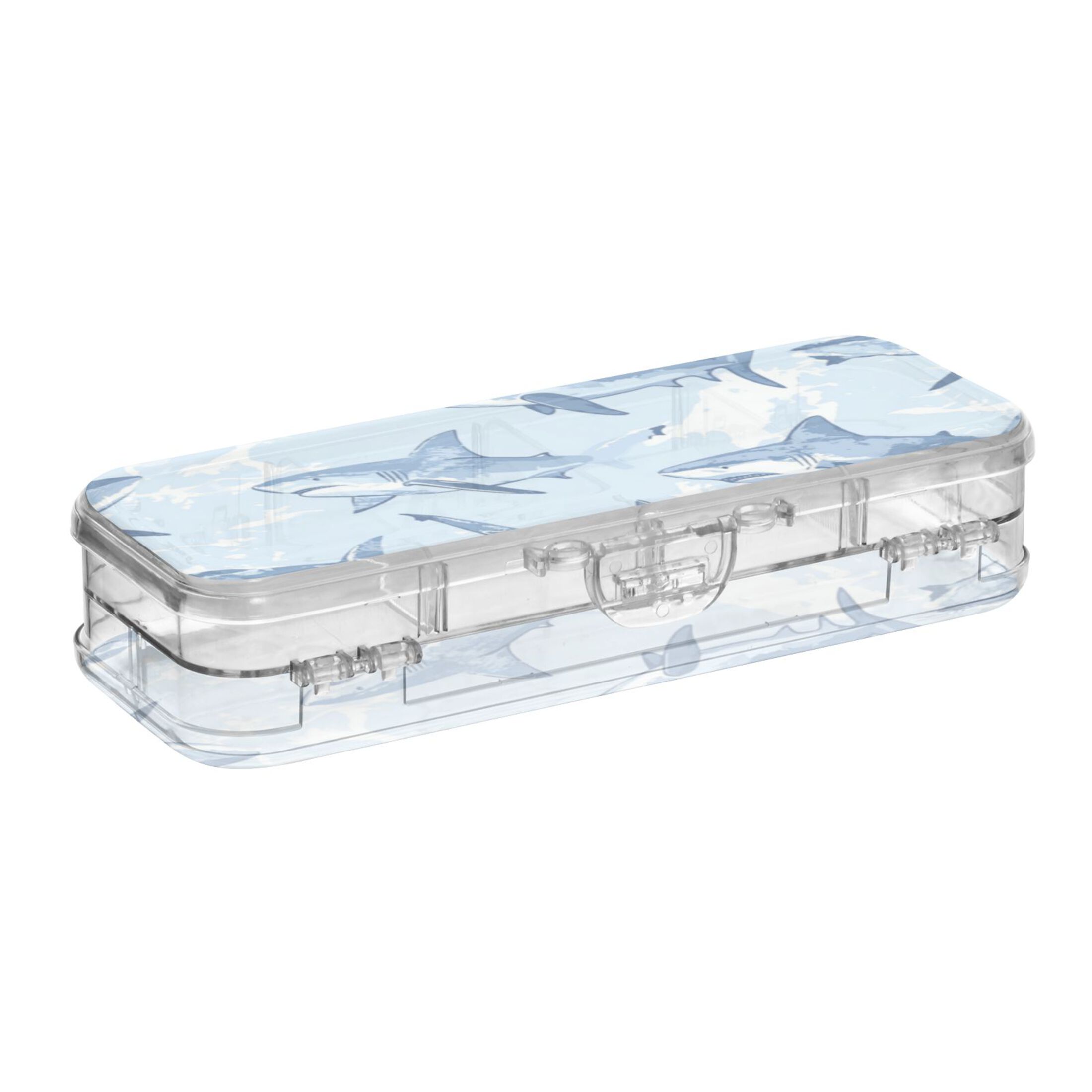Double-layer transparent PET plastic printed pen case, with freely ...