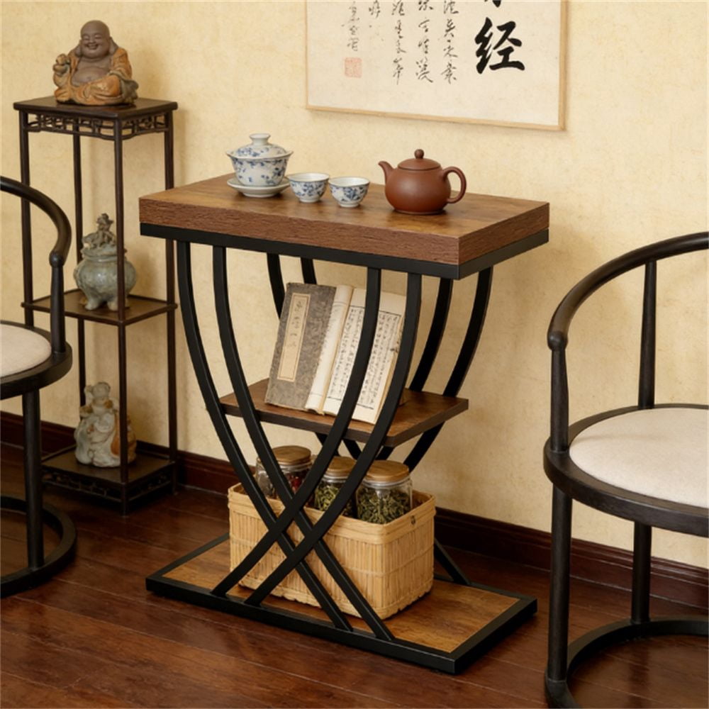 Double layered narrow table, side table, coffee table, bedside table ...