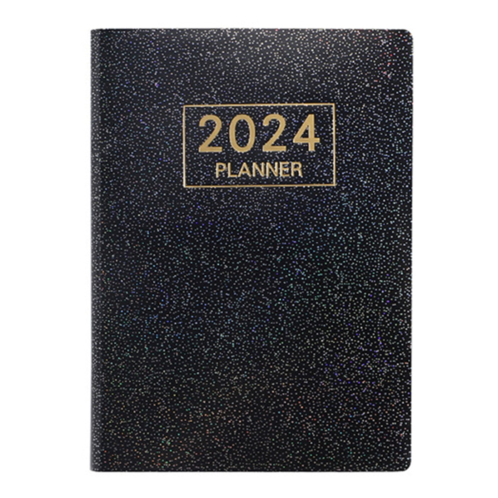 Double-line Design Planner A7 2024 English Planner Faux Leather ...