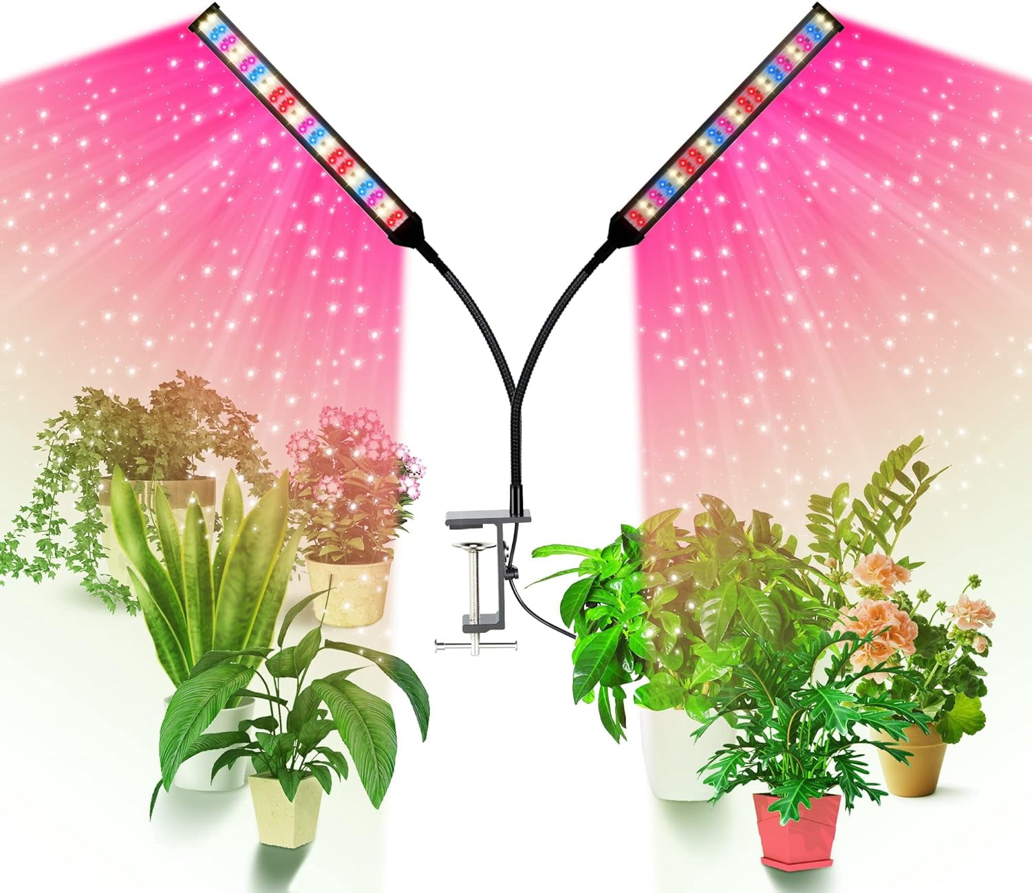Double line Plant Lamp DC 5V Safe Working, Plant Light Full Spectrum ...