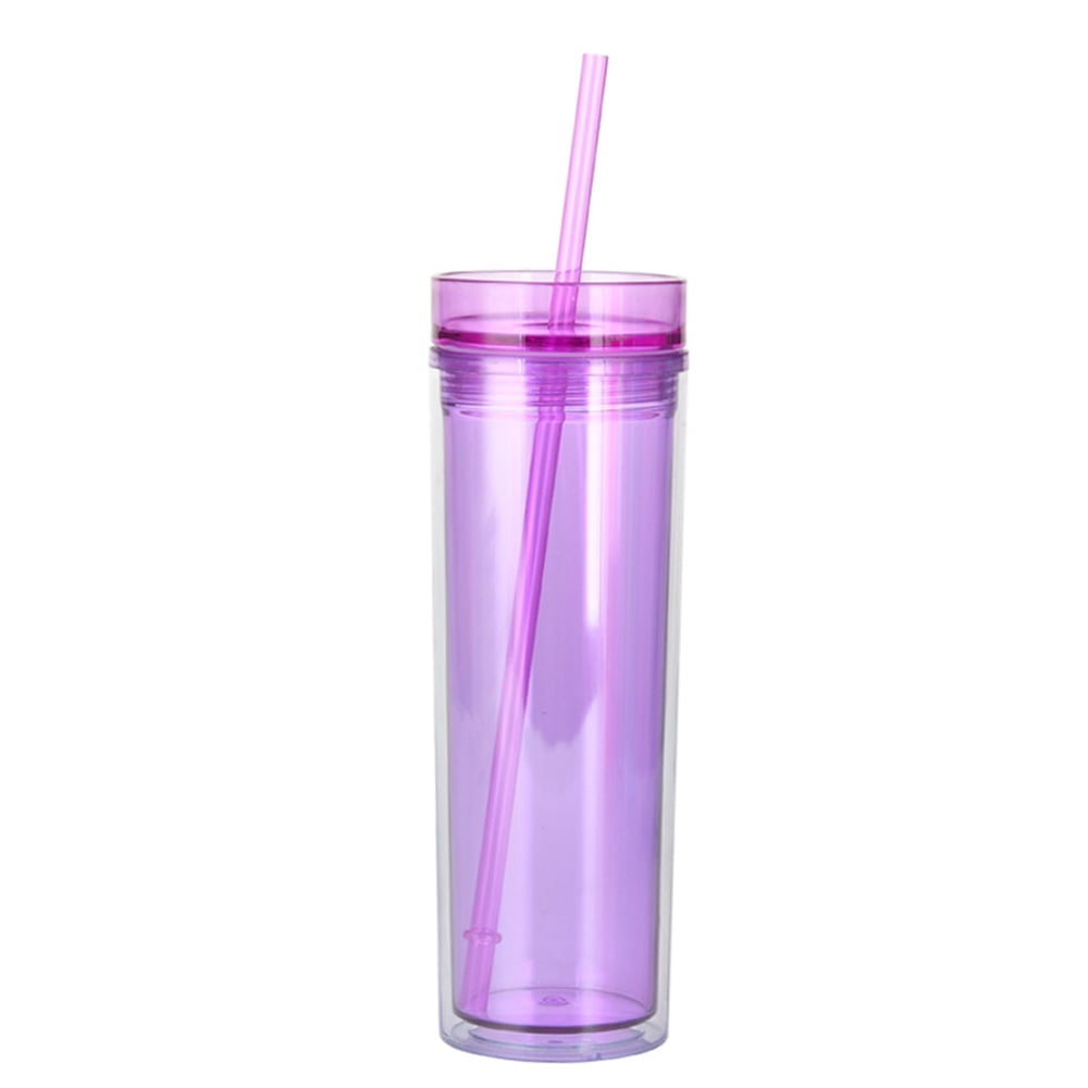 Double mug with transparent straw, double mug, 450ml, red - Walmart.com