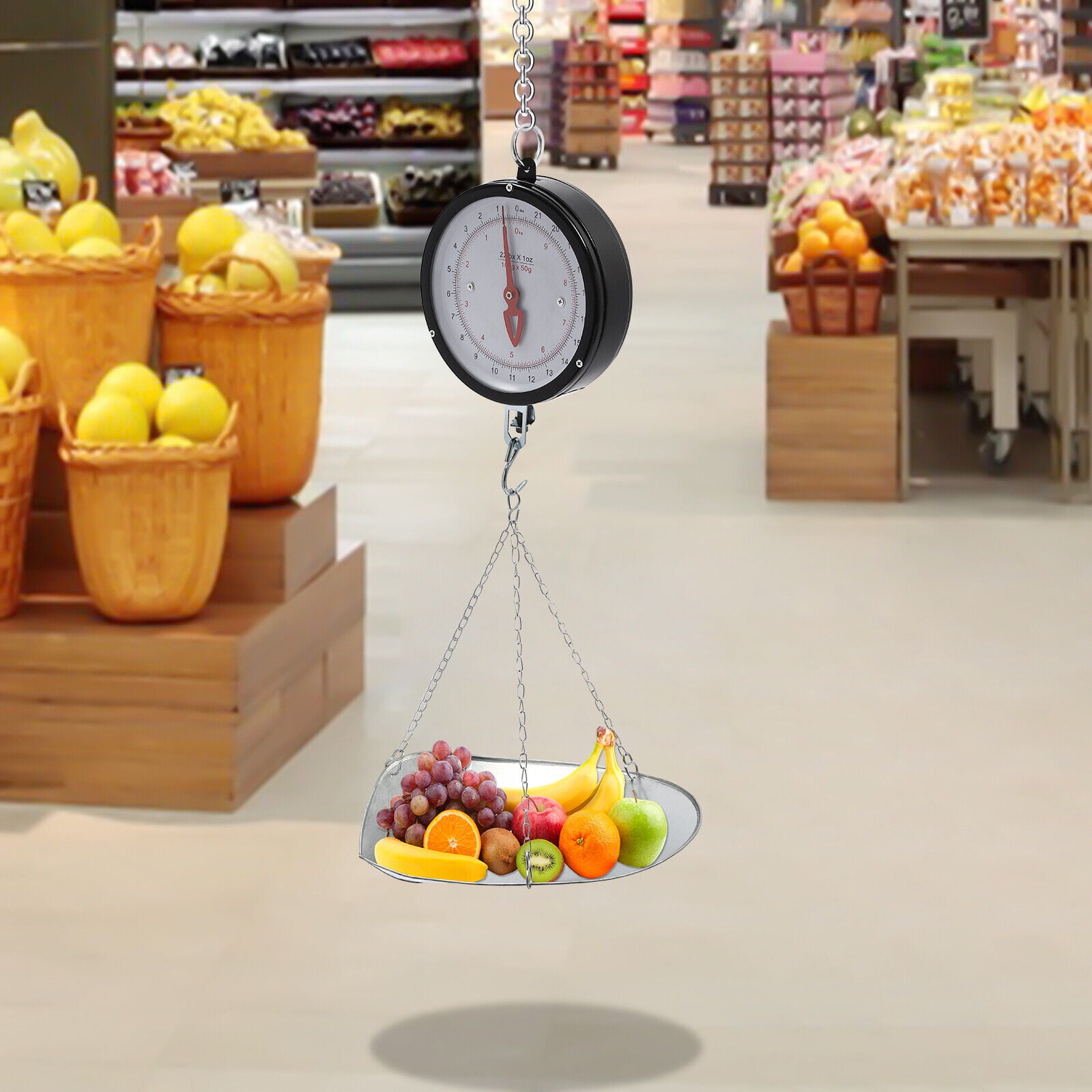 Double-sided Dial Hanging Scale 10kg/22lbs Circular Supermarkets ...