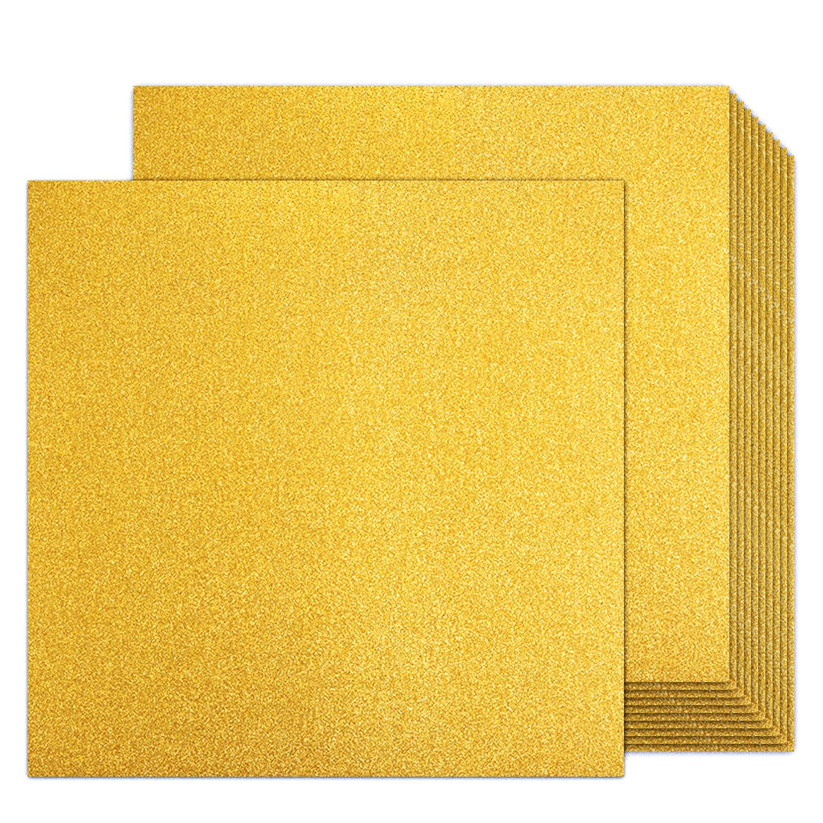 Double-sided Gold Glitter Cardstock STF9 Paper - Goefun 24 Sheets 12x12 ...