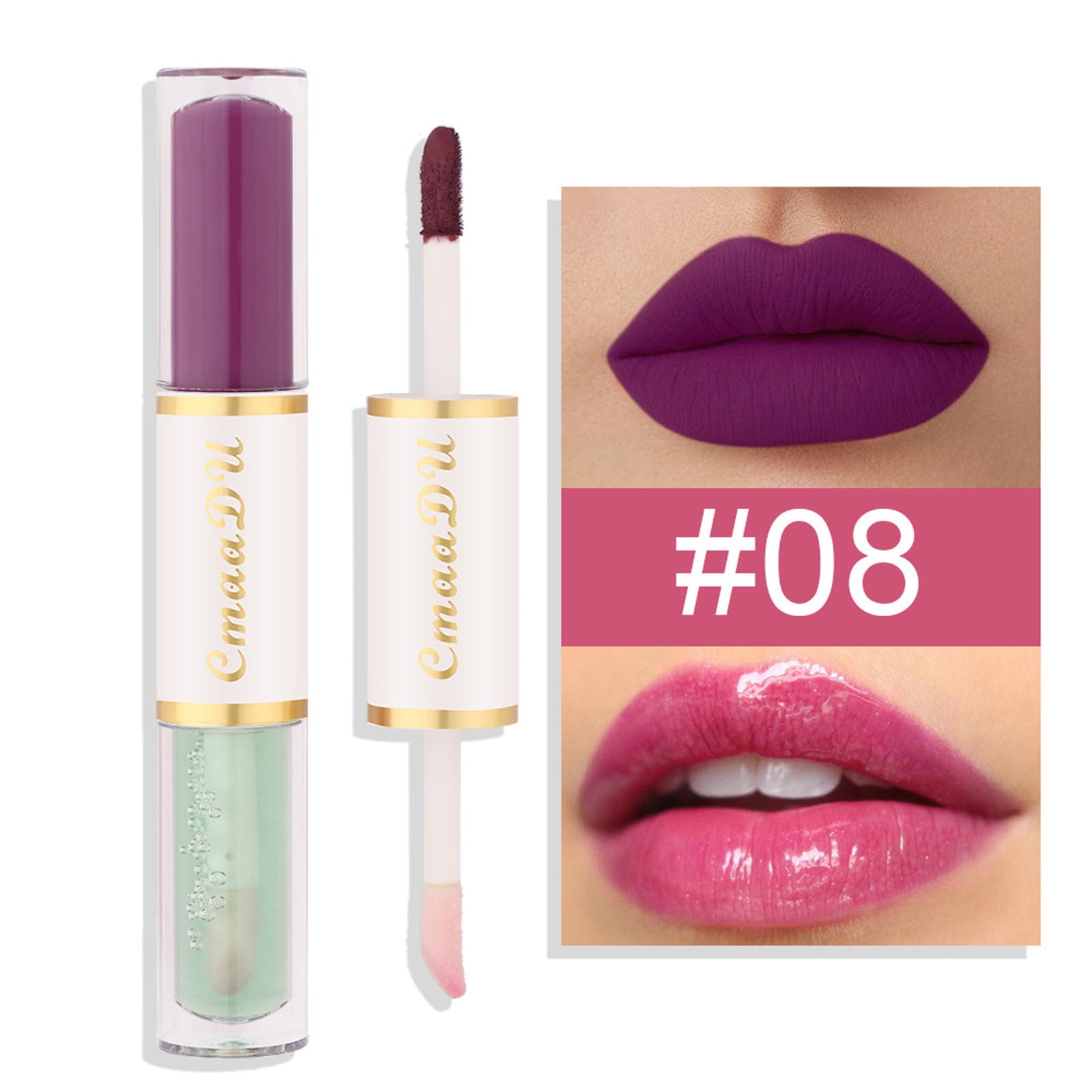 Double-sided Lip Gloss, Lock Color, Raincoat Lipstick, Non-fading, Non ...