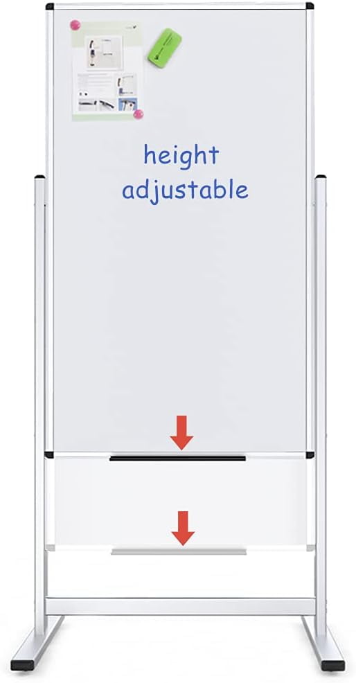 Double-sided Magnetic Stand Whiteboard, 48 X 24 Inches, Aluminium Frame ...