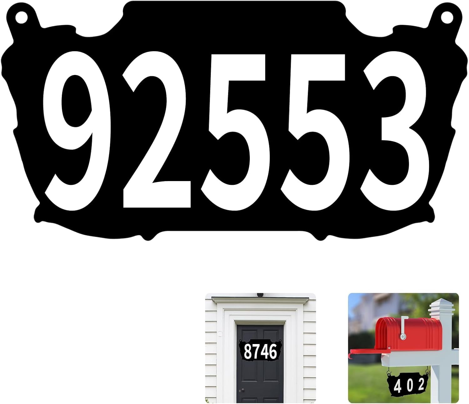 Double sided Metal Mailbox Numbers, Address Plaque, Waterproof ...