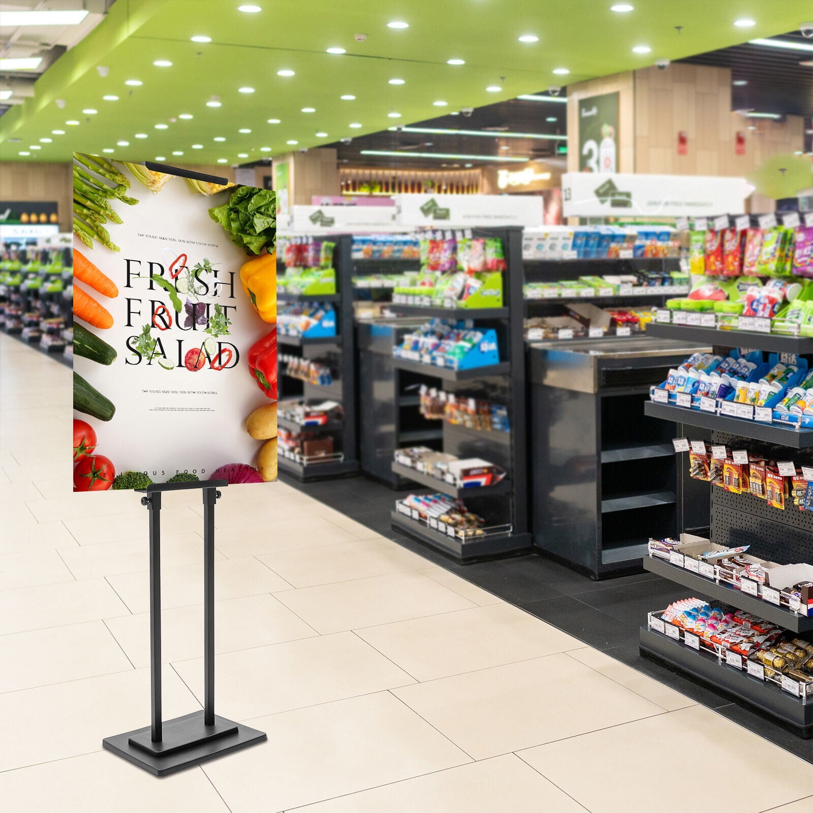 Double-sided Poster Floor Stand Sign Holder Display Adjustable up to 71 ...