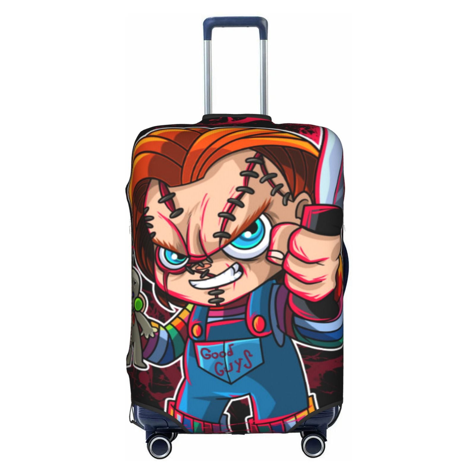 Double-sided Printed Luggage Cover Child's Play Chucky Travel Suitcase ...