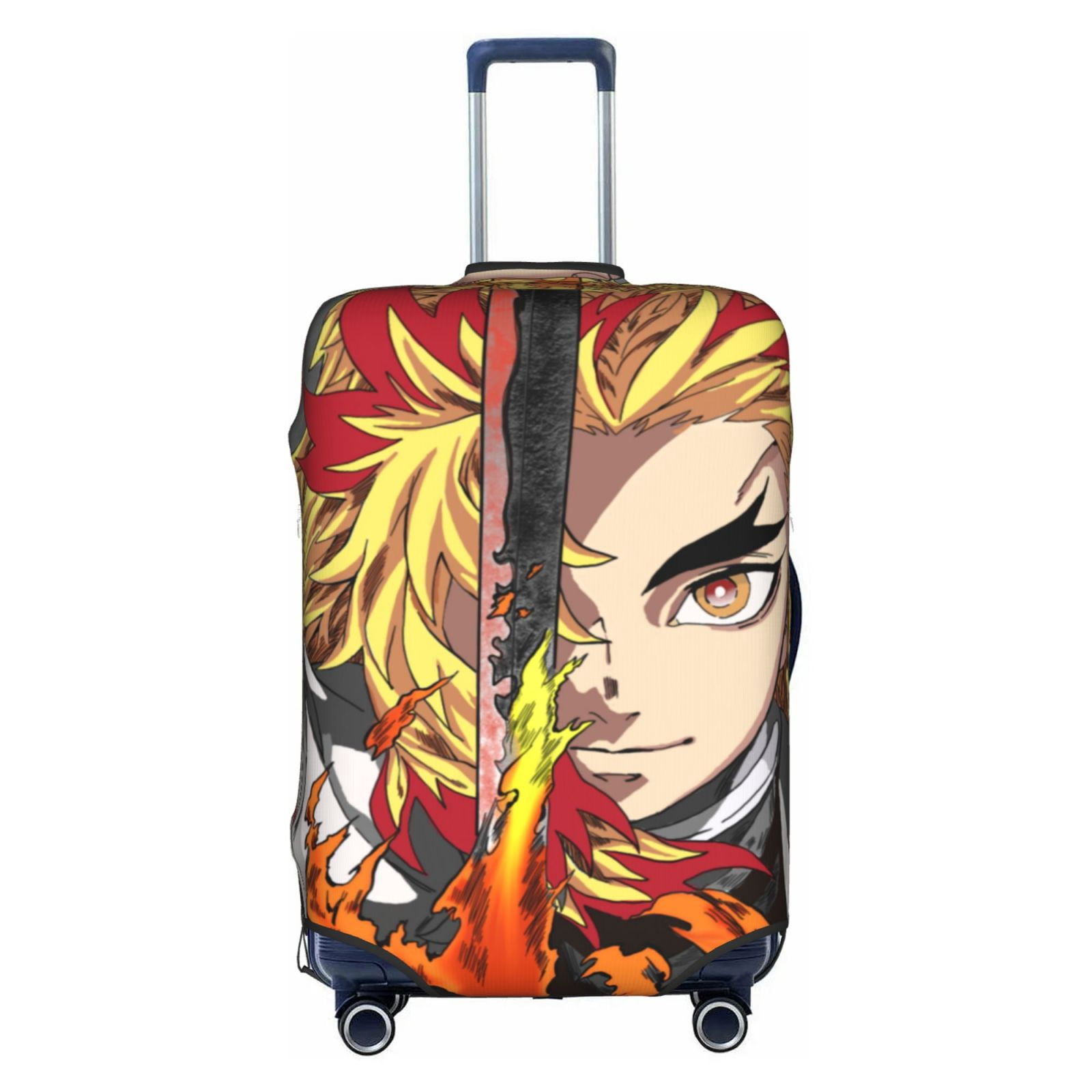 Double-sided Printed Luggage Cover Demon Slayer Rengoku Kyojuro Travel ...