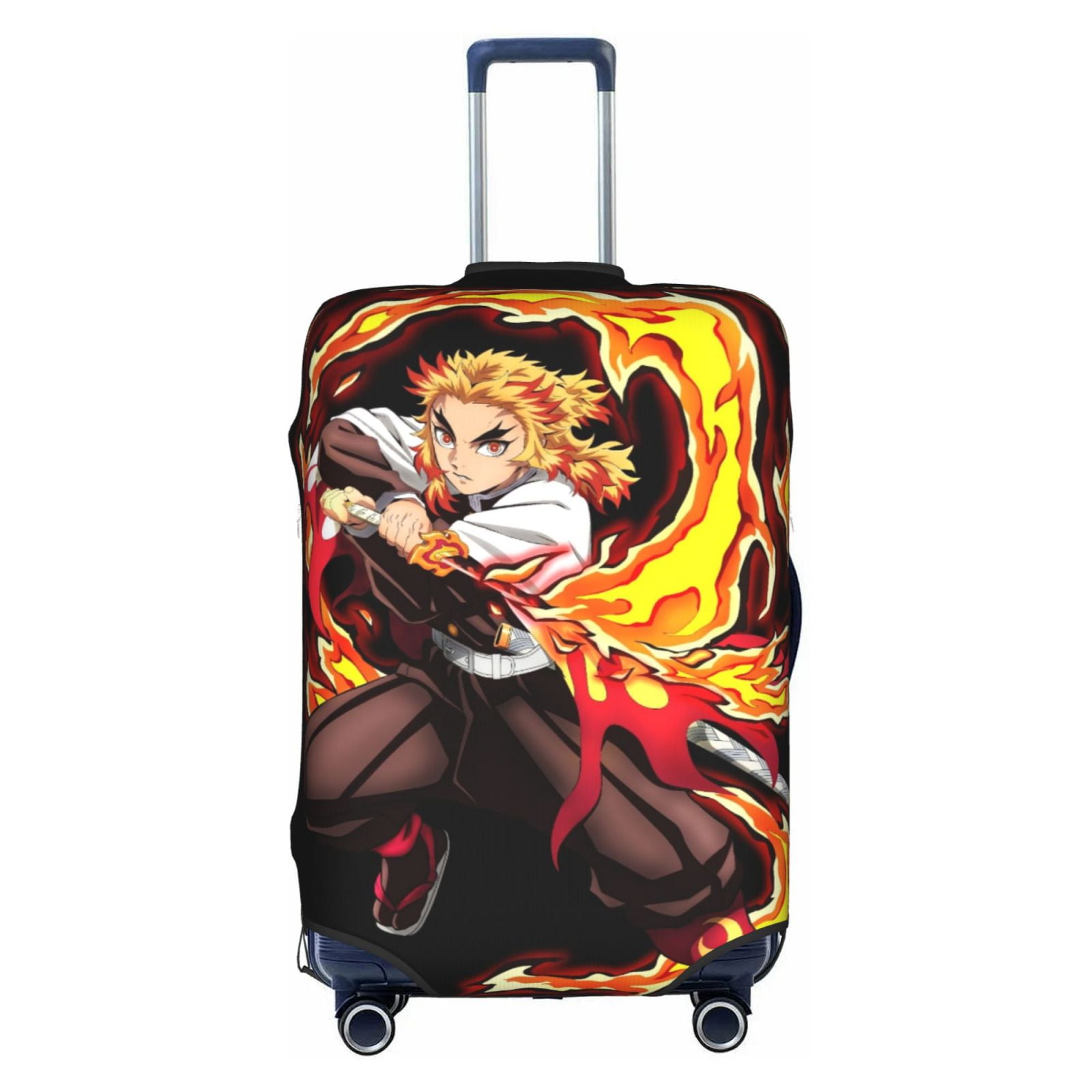 Double-sided Printed Luggage Cover Demon Slayer Rengoku Kyojuro Travel ...
