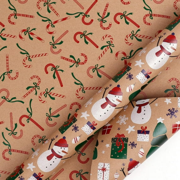 Double-sided Printing Christmas Wrapping Paper Roll Christmas Tree ...
