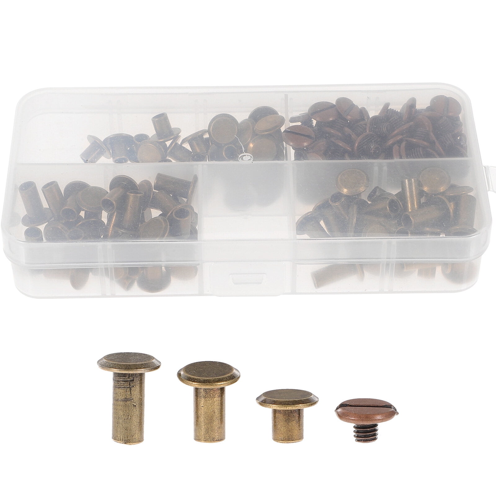 Double-sided Rivet Buckle Leather Crafts Repair Studs Flat Head Screw ...