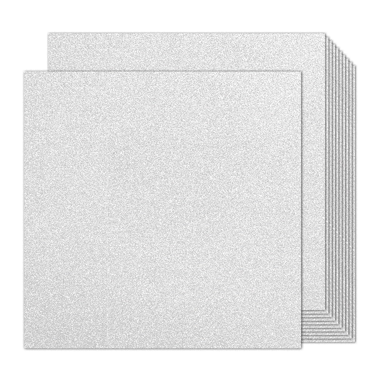 Double-sided Silver Glitter Cardstock MFF30 12x12 for Cricut - Goefun ...