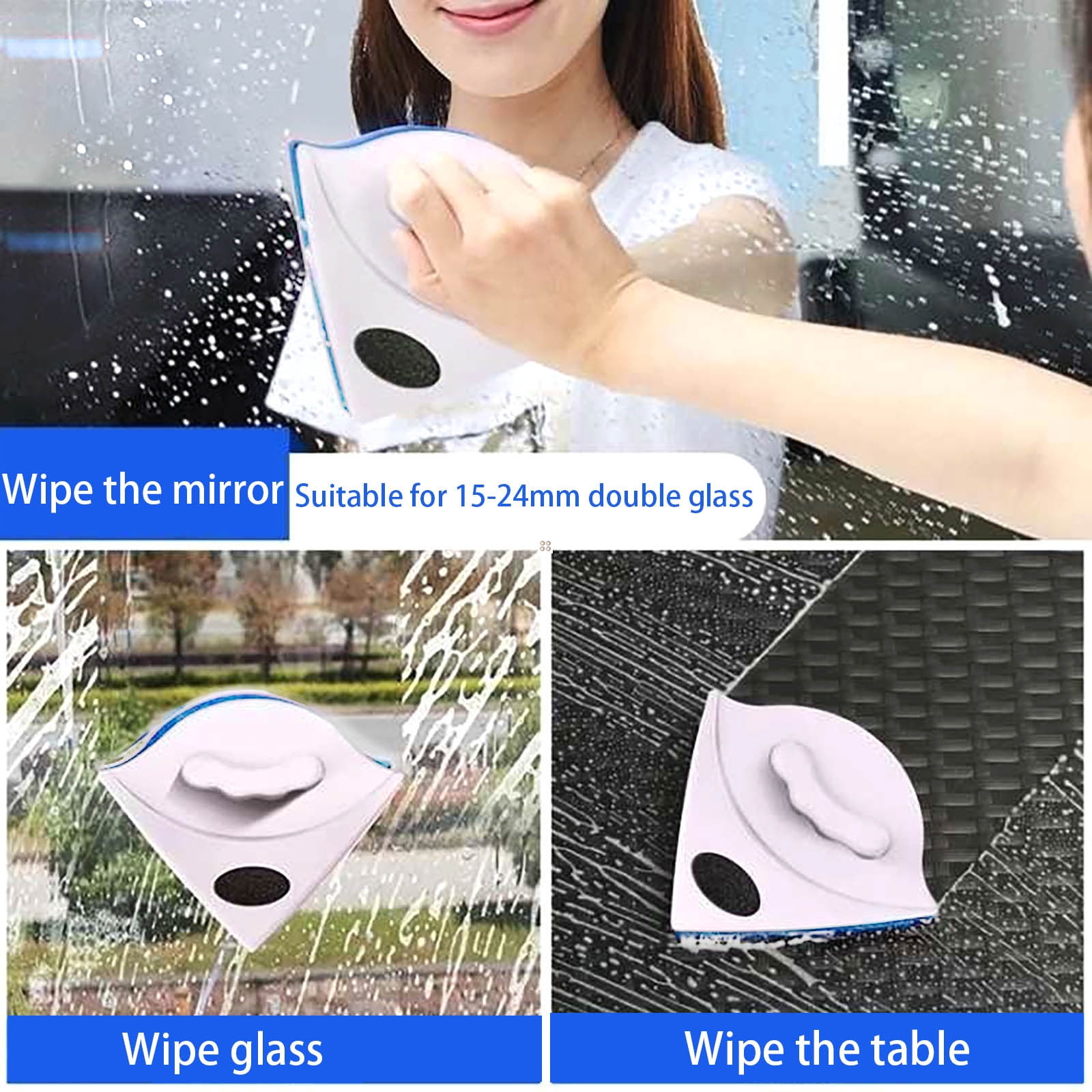Double-sided Window Cleaner Glass Wiper Cleaning Tools, 5-Files ...