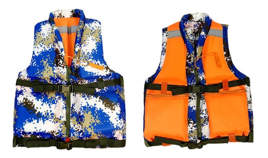 Double sided military training camouflage life jacket, adult marine ...