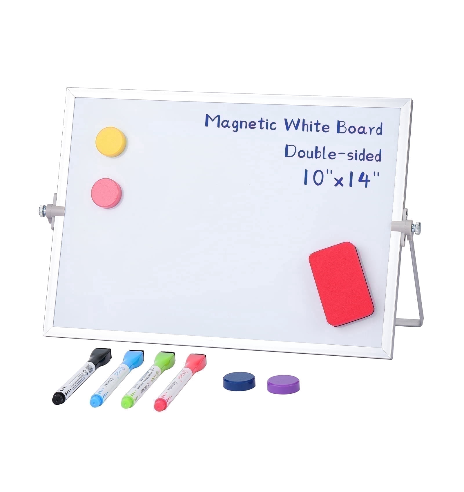 MXG Magnetic Dry Erase Board with Stand, 14×10 Inches Double-Sided ...