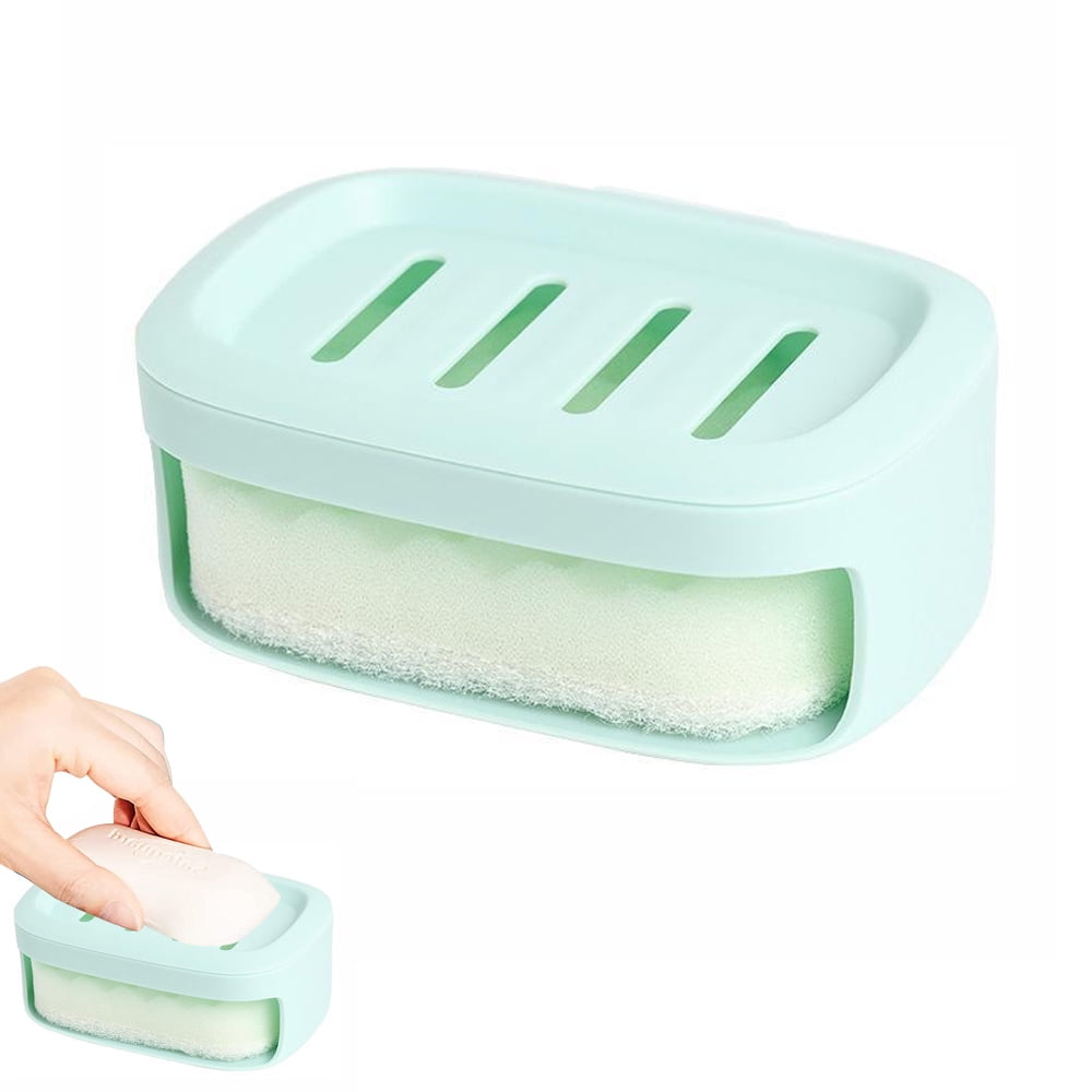 Double soap dish with drain, soap dish, container box, box holder ...