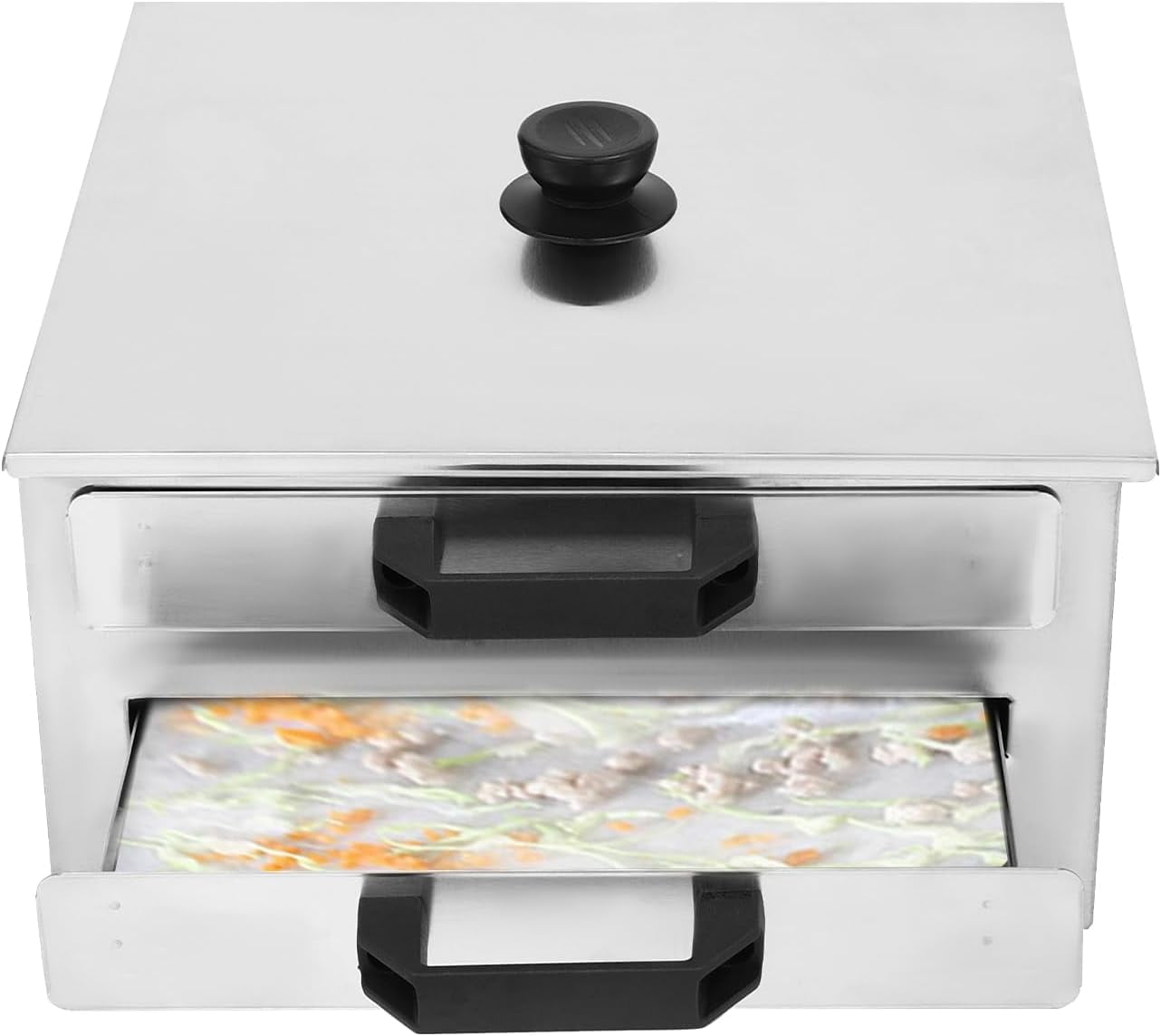 Double-tier Rice Noodle Roll Steamer, 304 Stainless Steel with Top Open ...