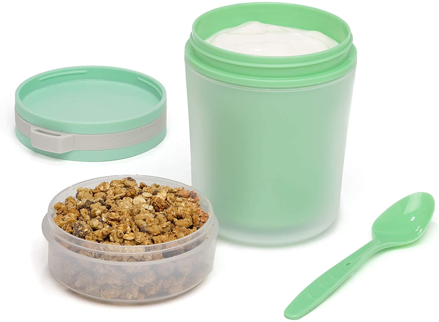 Double walled insulated yogurt container, leak proof food storage ...