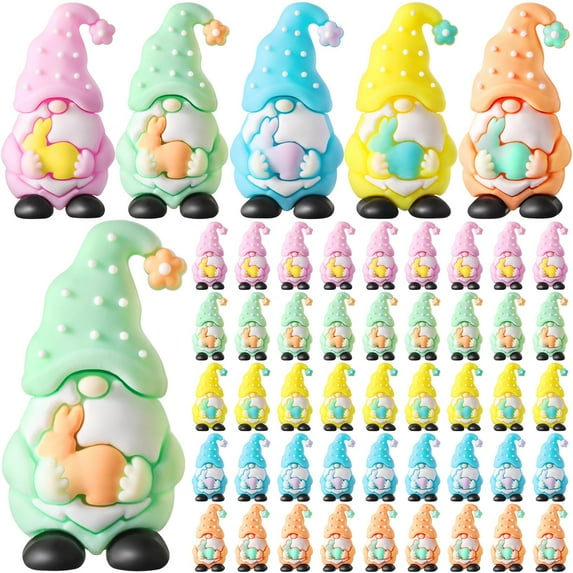 DoubleFill 50 Pcs Mini Gnomes Figures Tiny Fairy Gnomes Rabbits ...