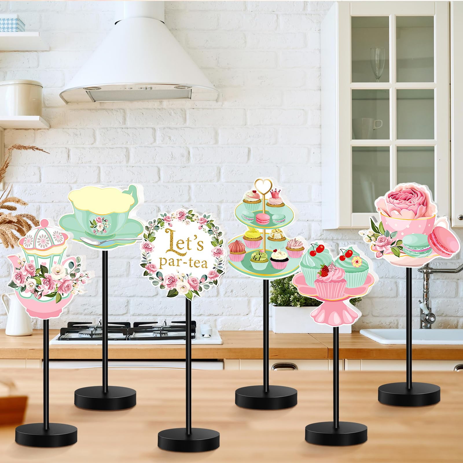 DoubleFill 6 Pcs Tea Party Table Decor Tea Party Decoration for Table ...