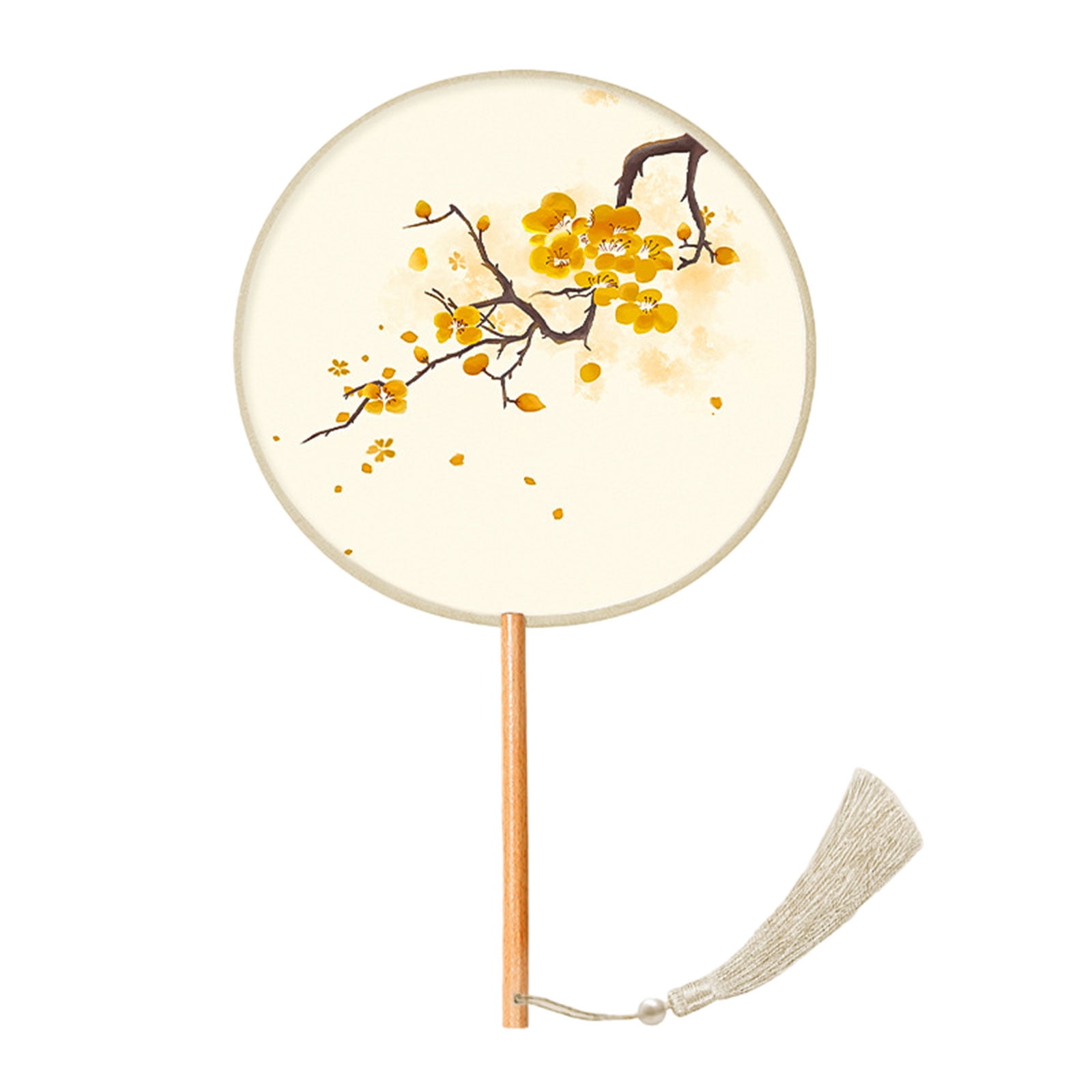 DoubleSided Inks Painting Silk Round Fan Chinese Handhelds Fan Art ...