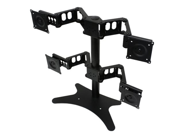 DoubleSight DS-424STA - Stand - for 4 LCD displays - black - screen ...
