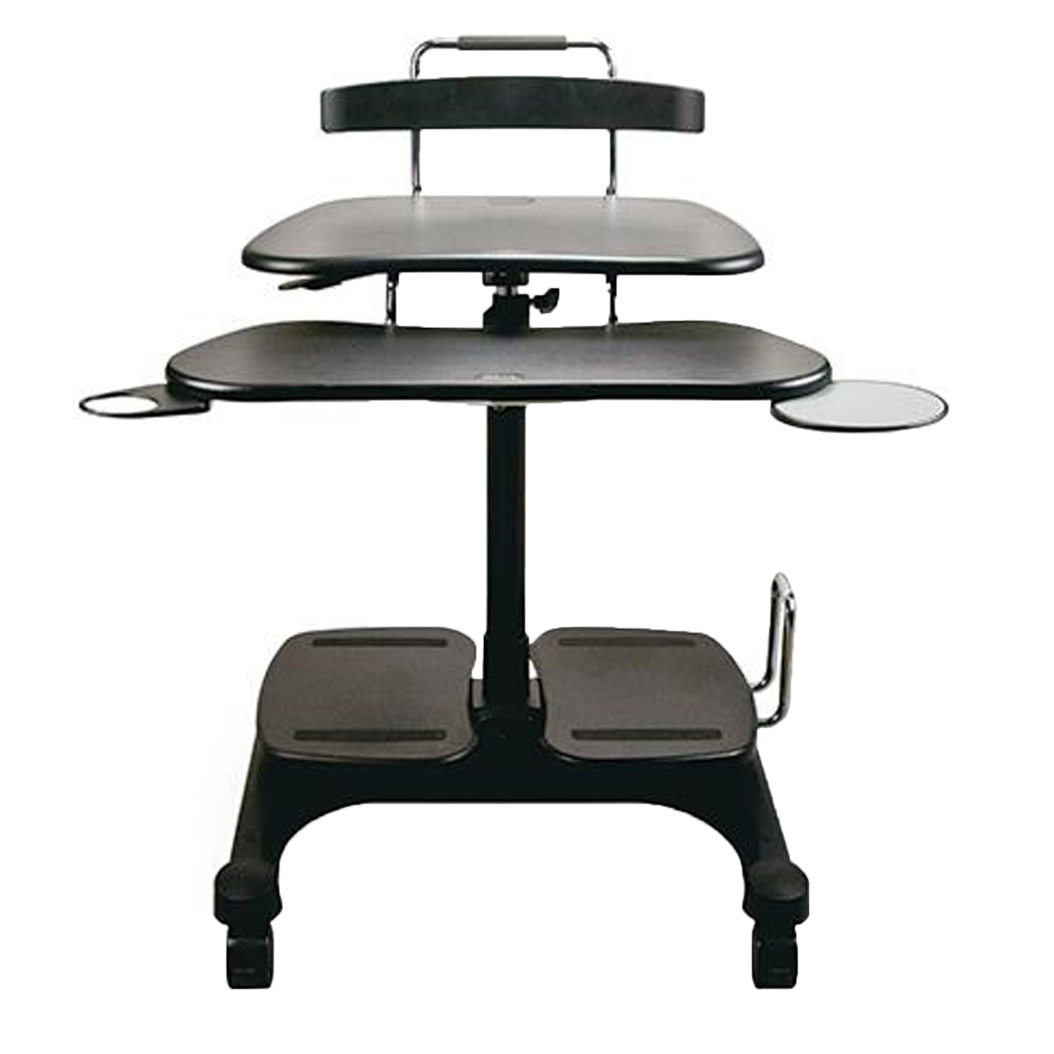 DoubleSight Mobile Computer Cart, Black - Walmart.com