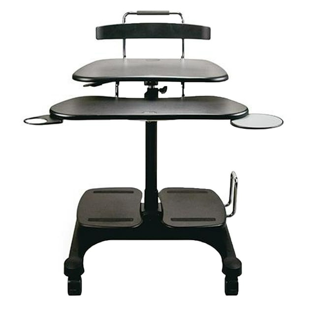DoubleSight Mobile Computer Cart, Black - Walmart.com