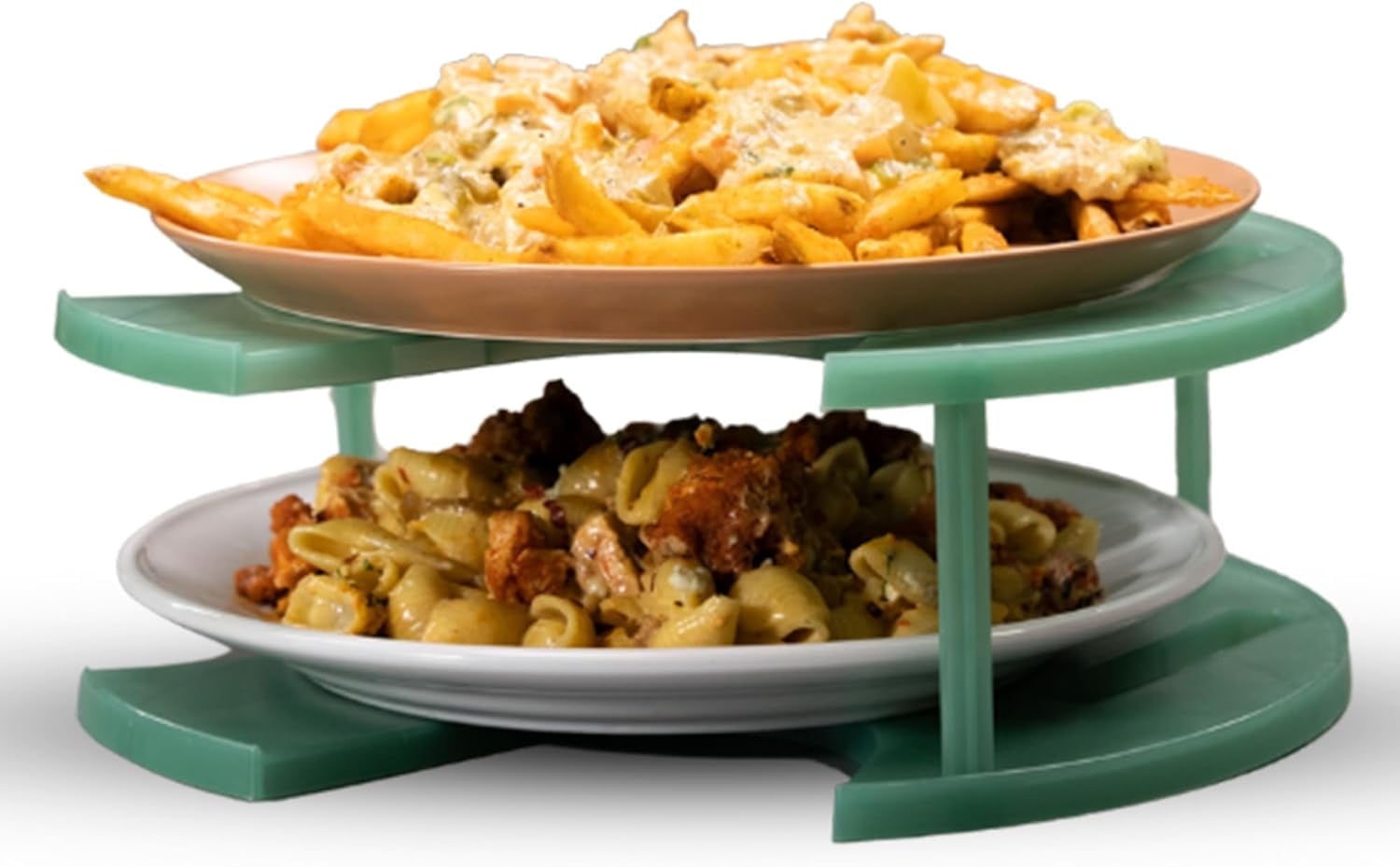 DoubleWave 2-Tiered Microwave Plate Stacker, Evenly Heats Two Plates ...