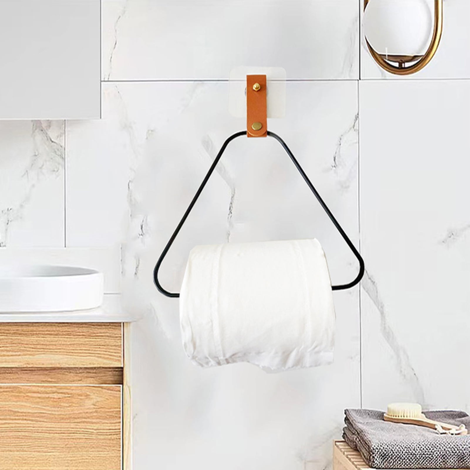 DoubleYi Roll Paper Rack Organization Punch-free Practical Hanging ...