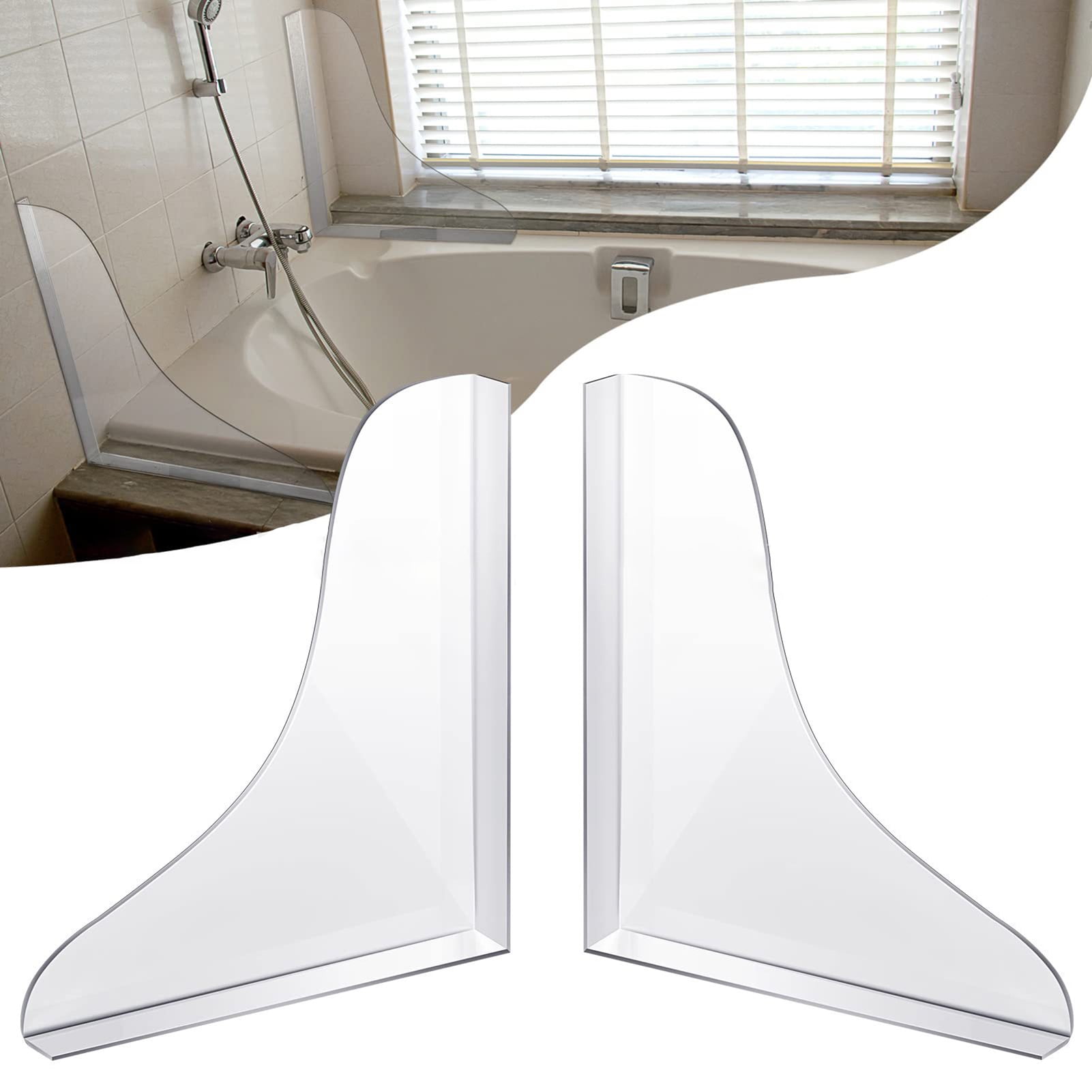 DoubleYi Shower Guards 1 Pair Wide Applications Curved Design Stable ...