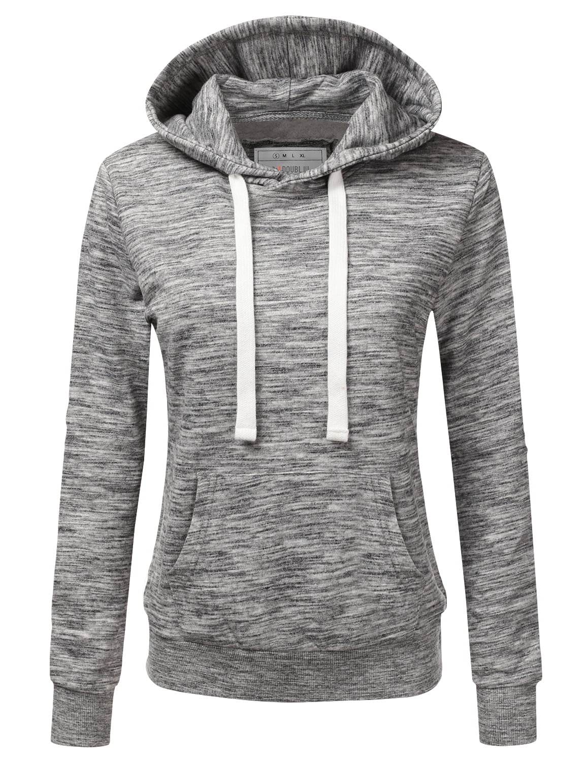Doublju Women's Basic Lightweight Pullover Hoodie Sweatshirt with Plus ...
