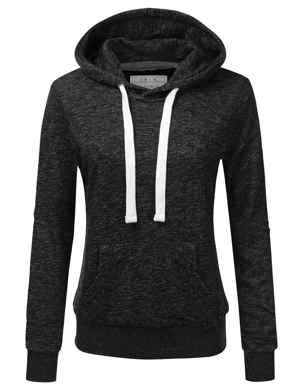 Doublju Women's Basic Lightweight Pullover Hoodie Sweatshirt with Plus ...
