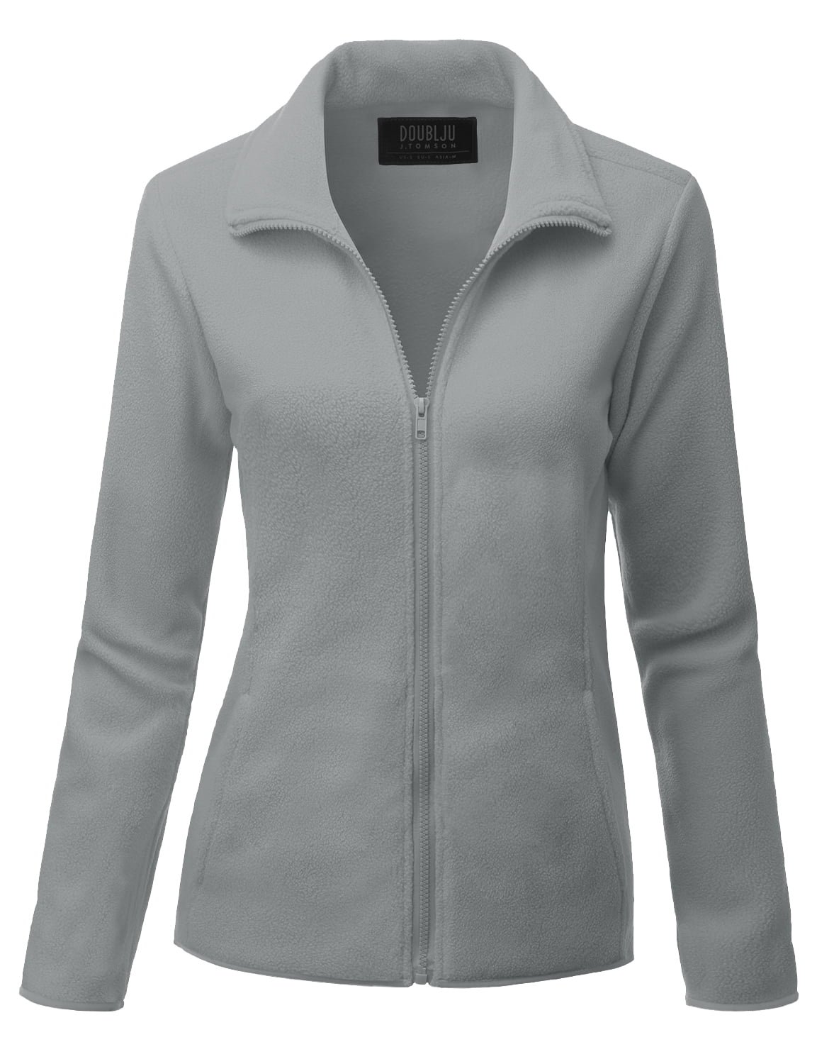 Doublju Women's Lightweight Zip Up Fleece Jacket, Comfortable and ...