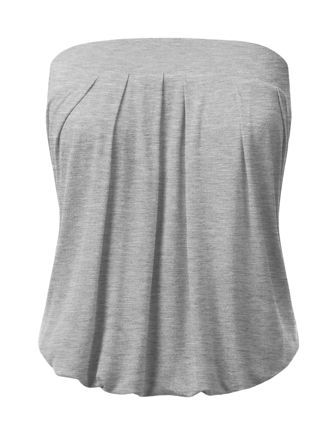 Doublju Wowen's Solid Natural Pleated Tube Top (Plus Size Available ...