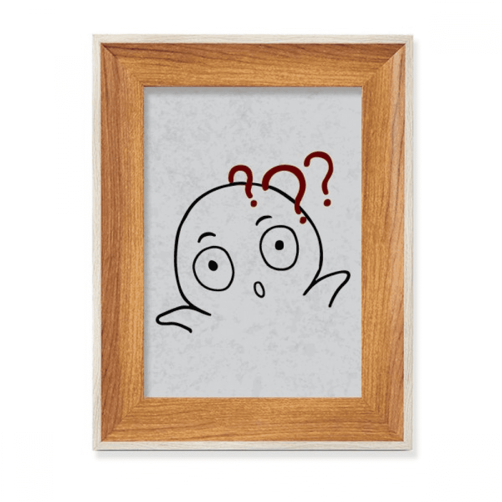 Doubt Black Cute Chat Happy Pattern Desktop Wooden Photo Frame Display ...
