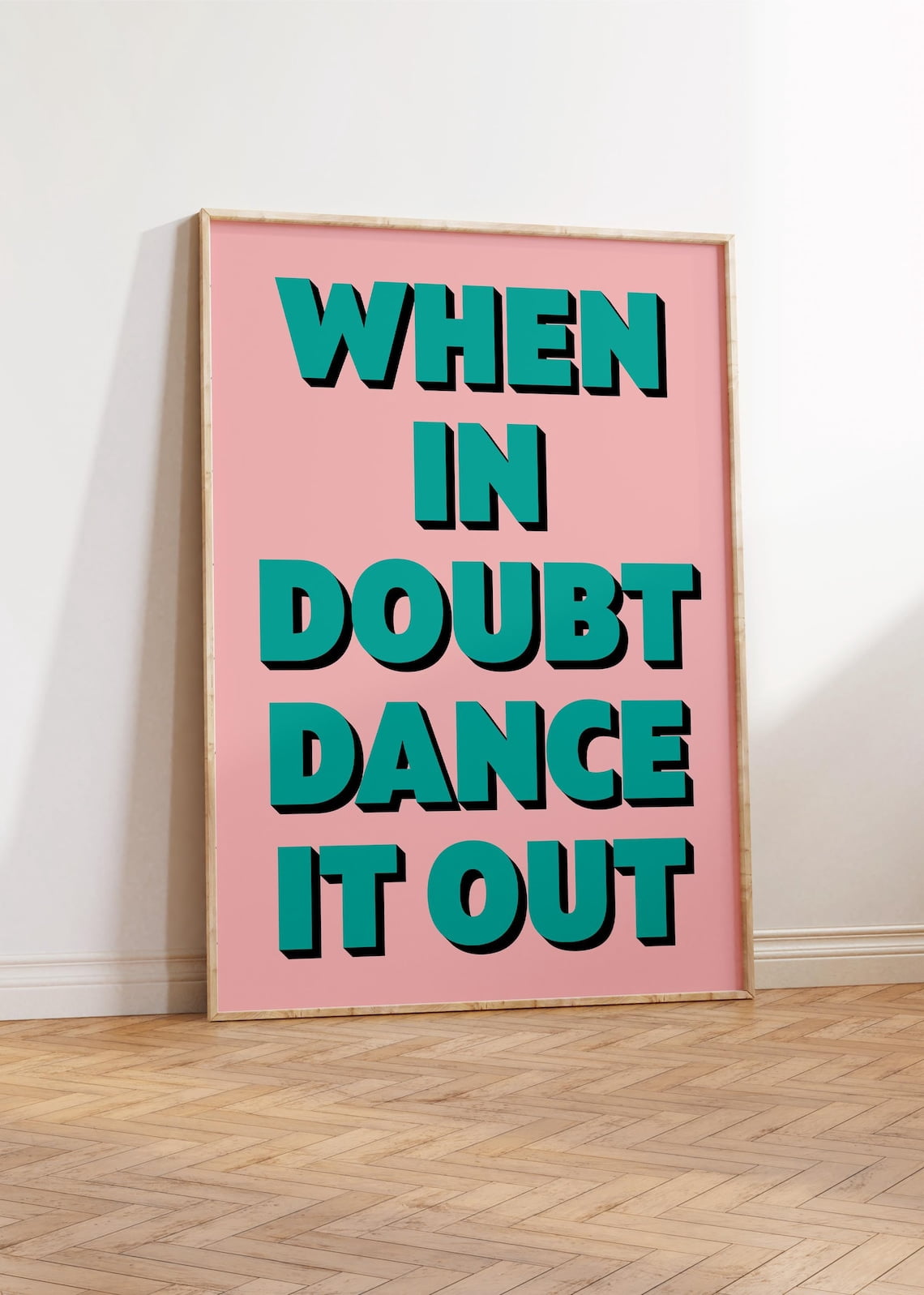 When Doubt Dance It Out, Retro Prints, Disco Wall Art, Colourful Music ...