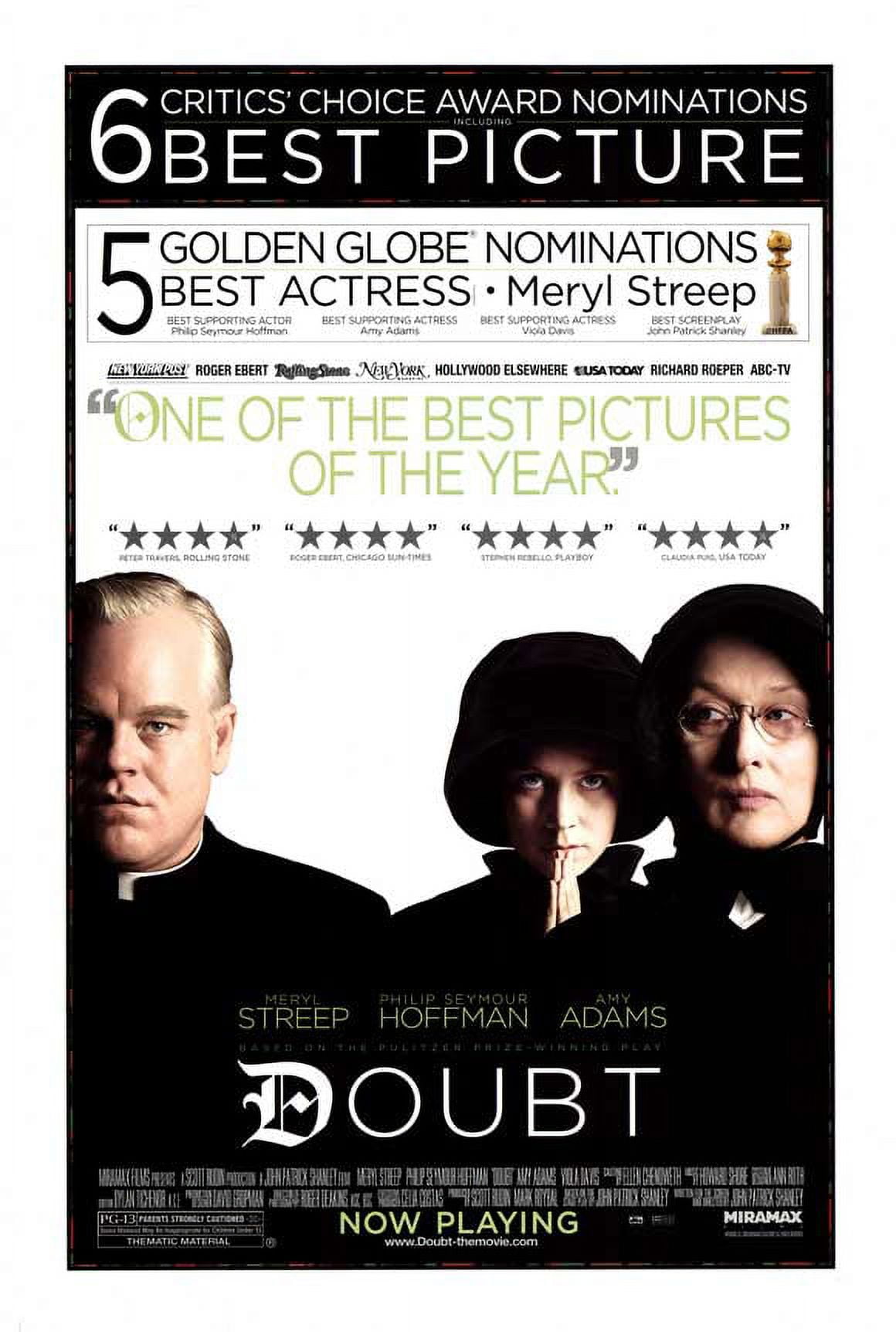 Doubt - movie POSTER (Style C) (27" x 40") (2008) - Walmart.com