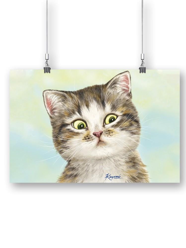 Doubtful Kitten Poster - Kayomi Harai Designs, - Walmart.com