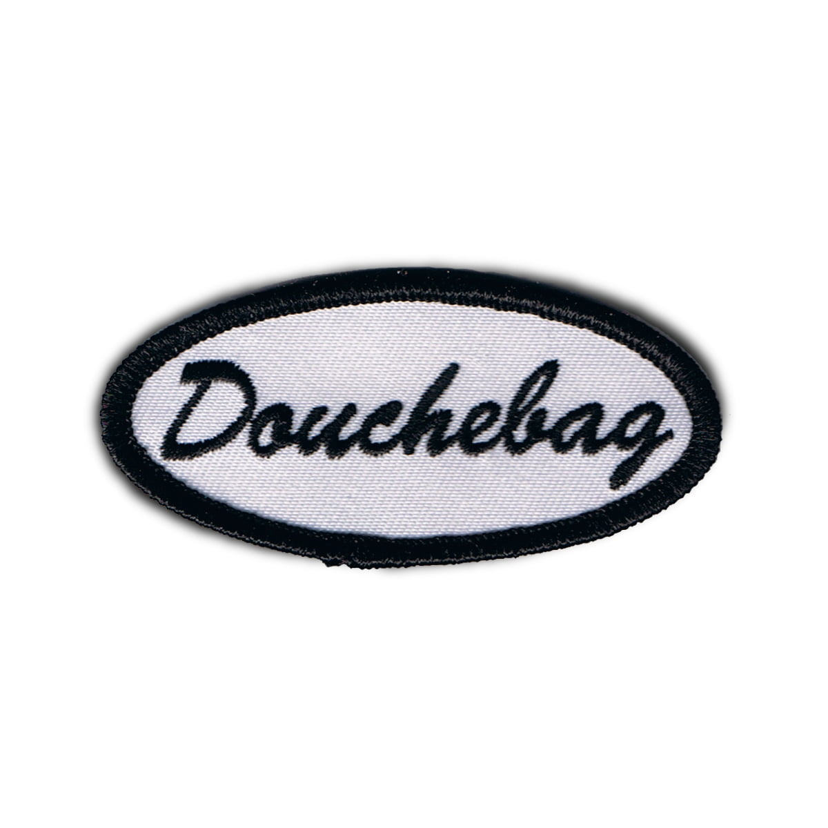 Douchebag Name Tag Patch Badge Novelty Symbol Sign Embroidered Iron On ...