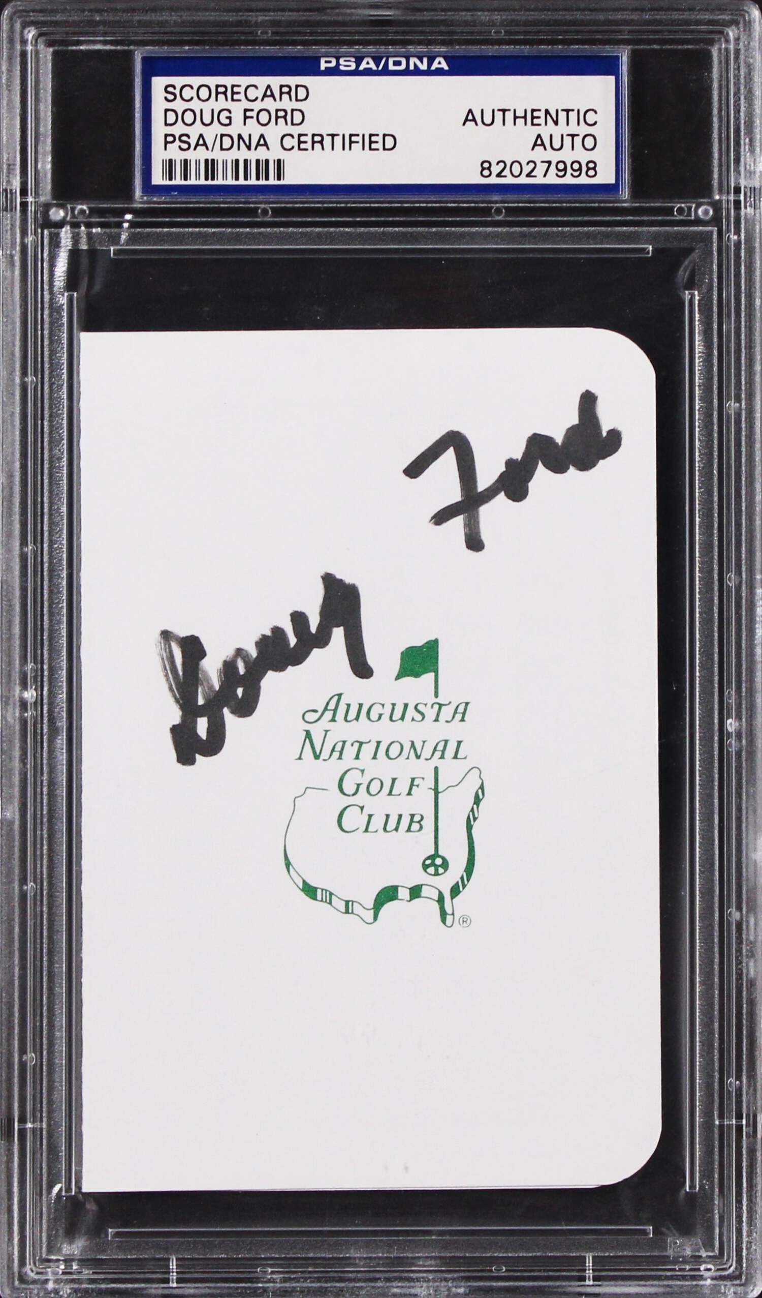 Doug Ford Signed 3.25x4.75 Masters Augusta National Golf Club Scorecard ...