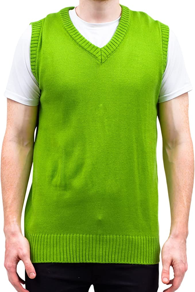 Doug Green Sweater Vest Halloween Costume Adult QuailMan Cosplay ...