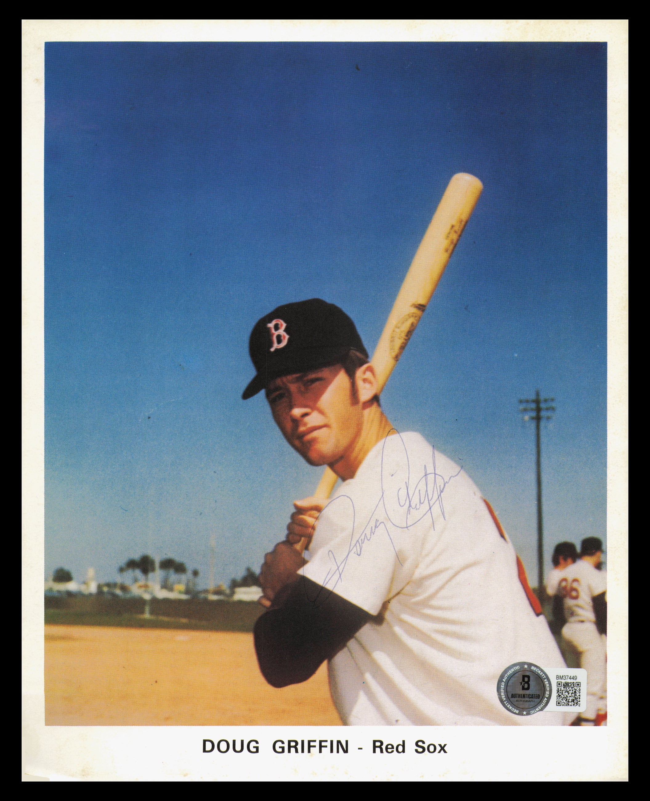 Doug Griffin Autographed 7x9 Team Issued Photo Boston Red Sox Beckett ...