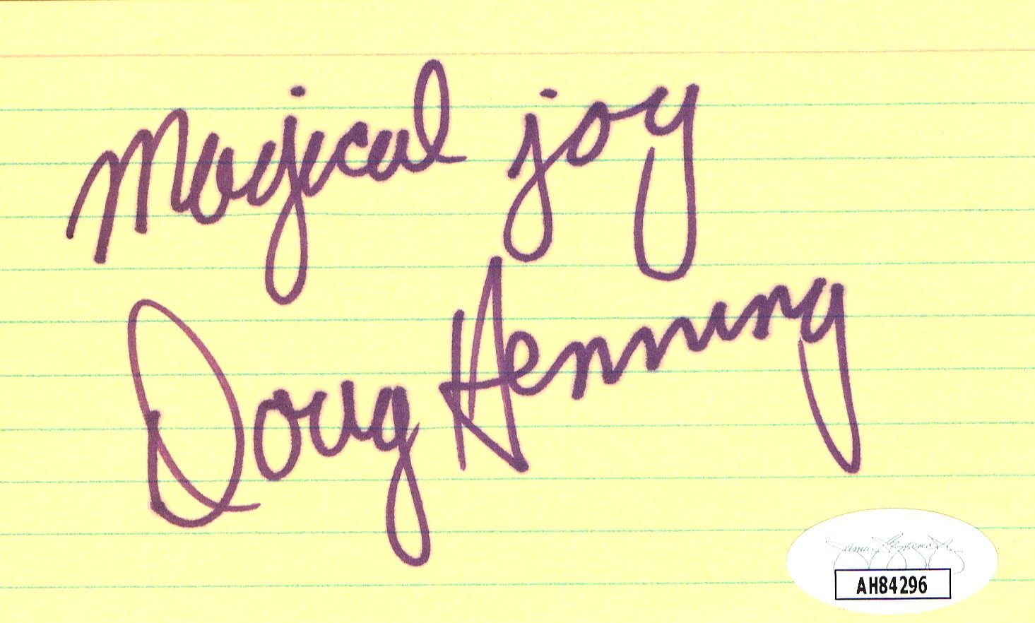 Doug Henning Signed Autographed Index Card Legenary Magician JSA ...