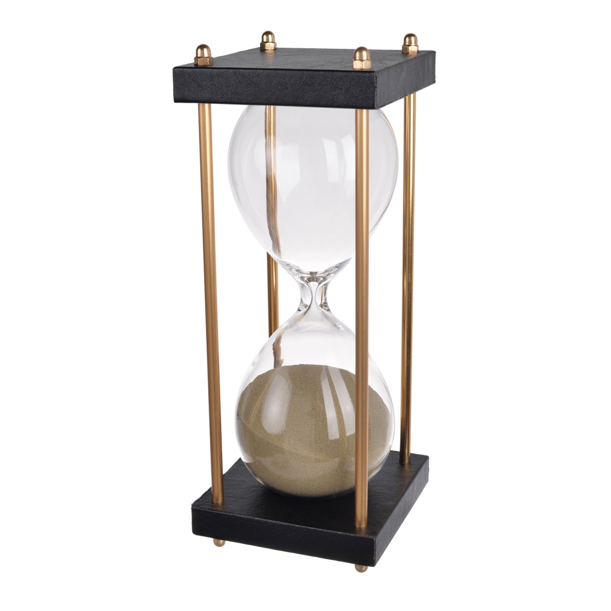 Doug Inch 60 Minute Sand Hourglass with Modern Frame Included, Black ...