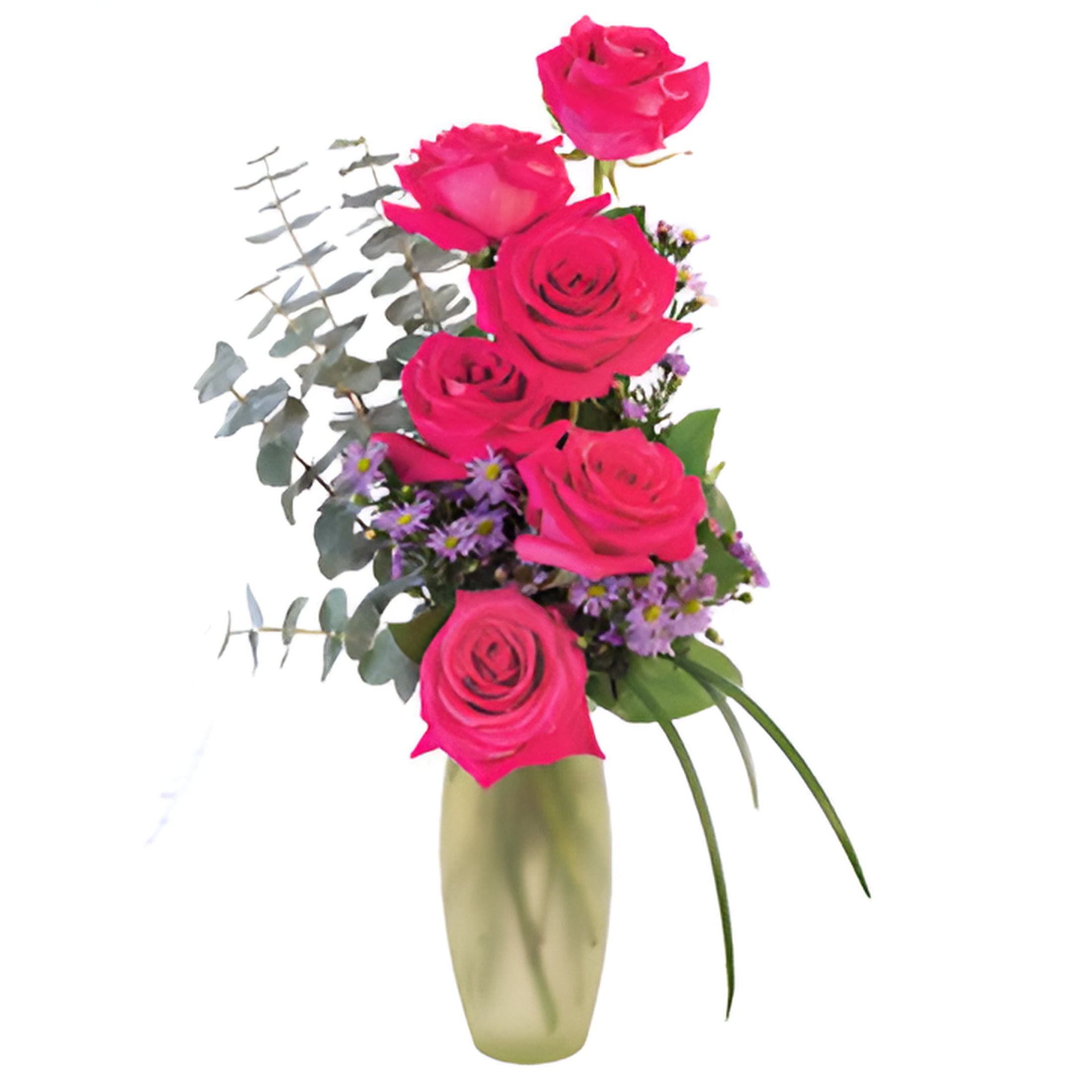 Doug Ruling Flower Shop Hot Pink Roses Floral Design - Walmart.com